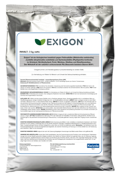 NEWS - EXIGON NOTFALLZULASSUNG FÜR DEUTSCHLAND GEM. ART 53 (01.03 – 28. ...